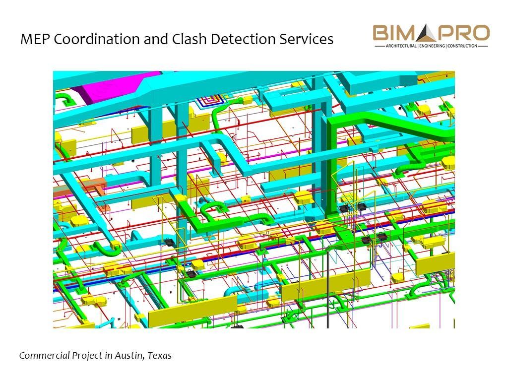 MEP Coordination for Commercial Project, Austin, TX | BIMPRO