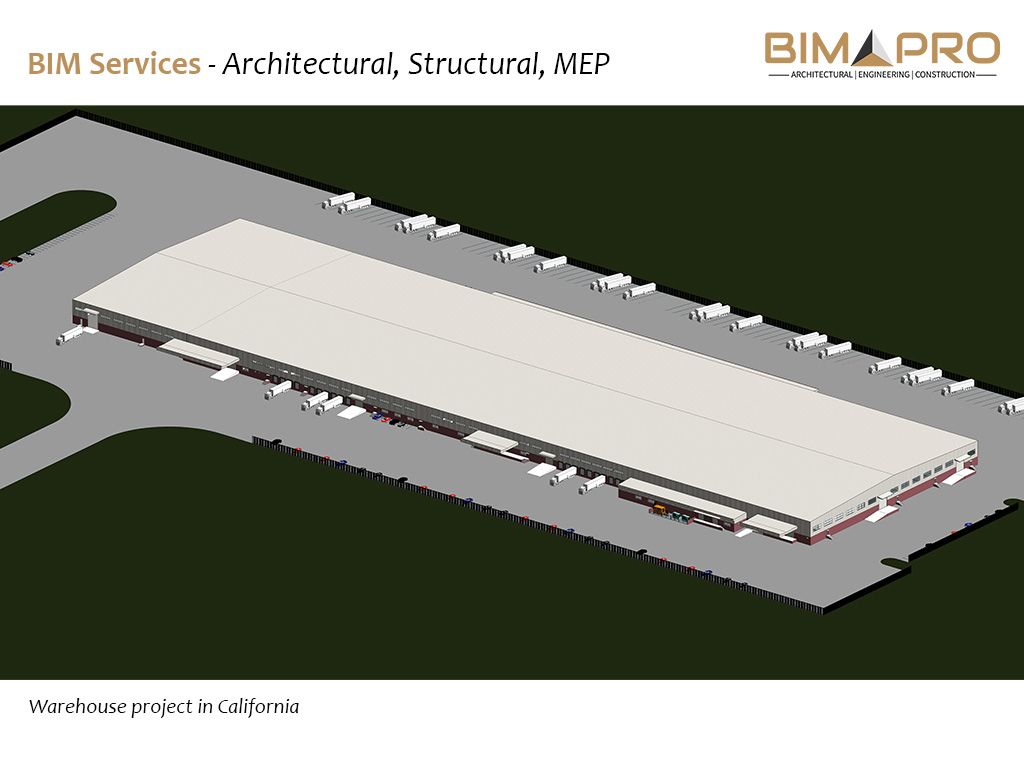 BIM Services in California for Warehouse Project - BIMPRO