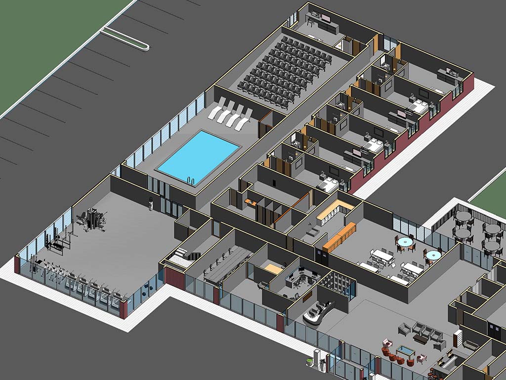 Architectural BIM Services for Hotel Project in Florida - BIMPRO