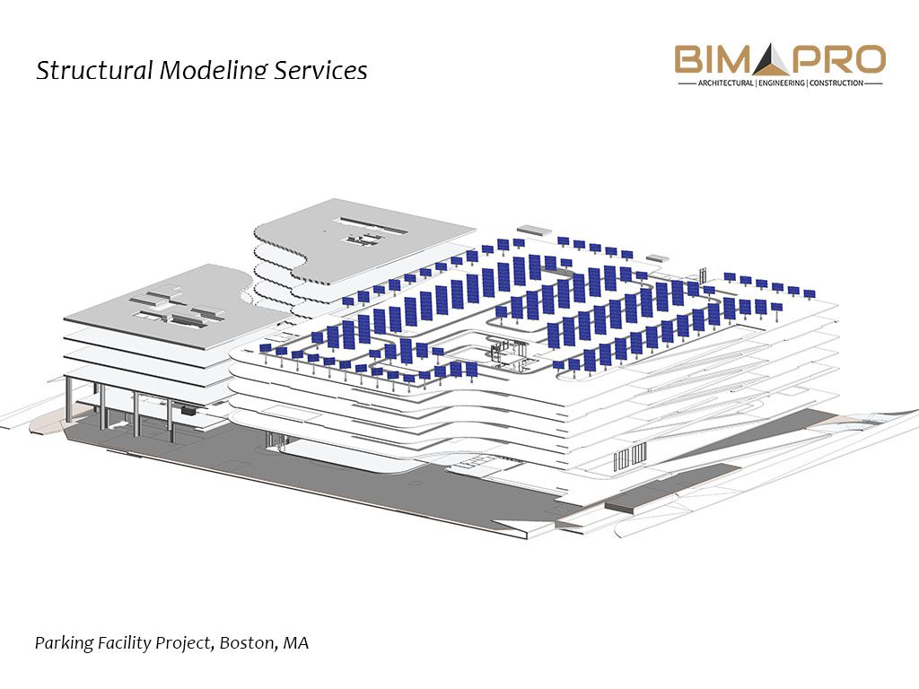 Structural Modeling Services | Parking Project | Boston - BIMPRO